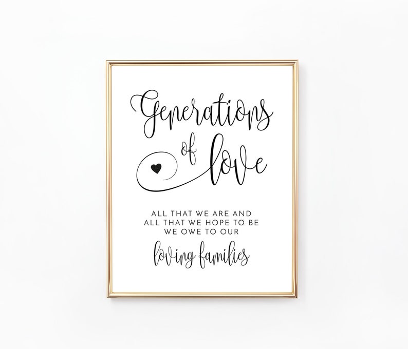 Printable Generations of Love Sign All That We Are and All - Etsy