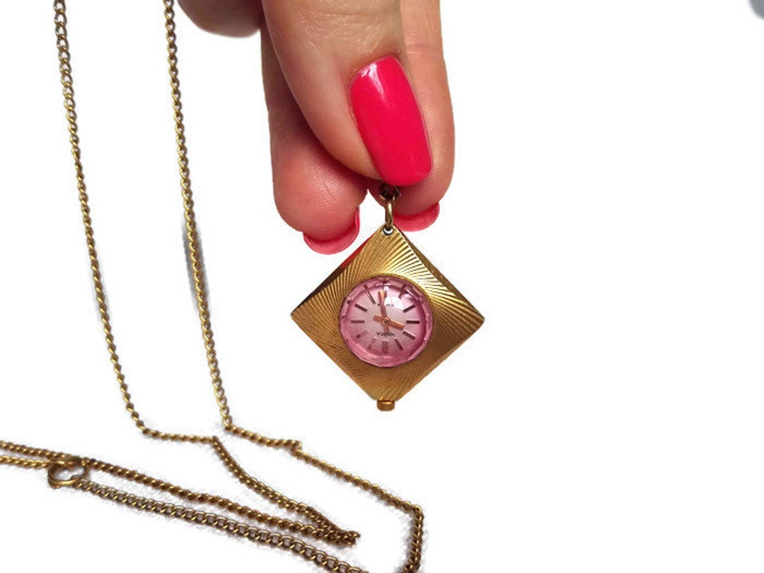 Gold Pendant Watch for Women Graduation Gift for Her Wind up - Etsy