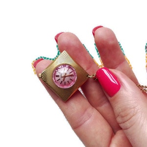 Gold Pendant Watch for Women Graduation Gift for Her Wind up - Etsy