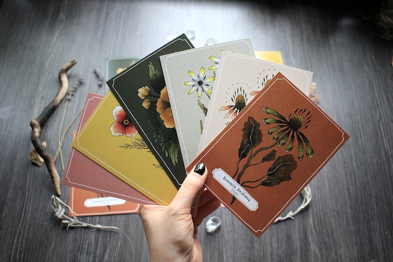 Postcard Set bunch of Flowers 6 Floral Designs - Etsy