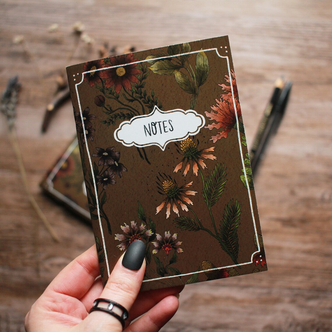 Handmade Notebook Flower Design Din A6 | Etsy