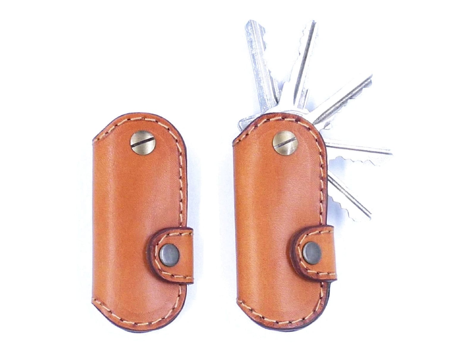 Compact Key Organizer, Leather Keychain, Personalized Key Organizer ...