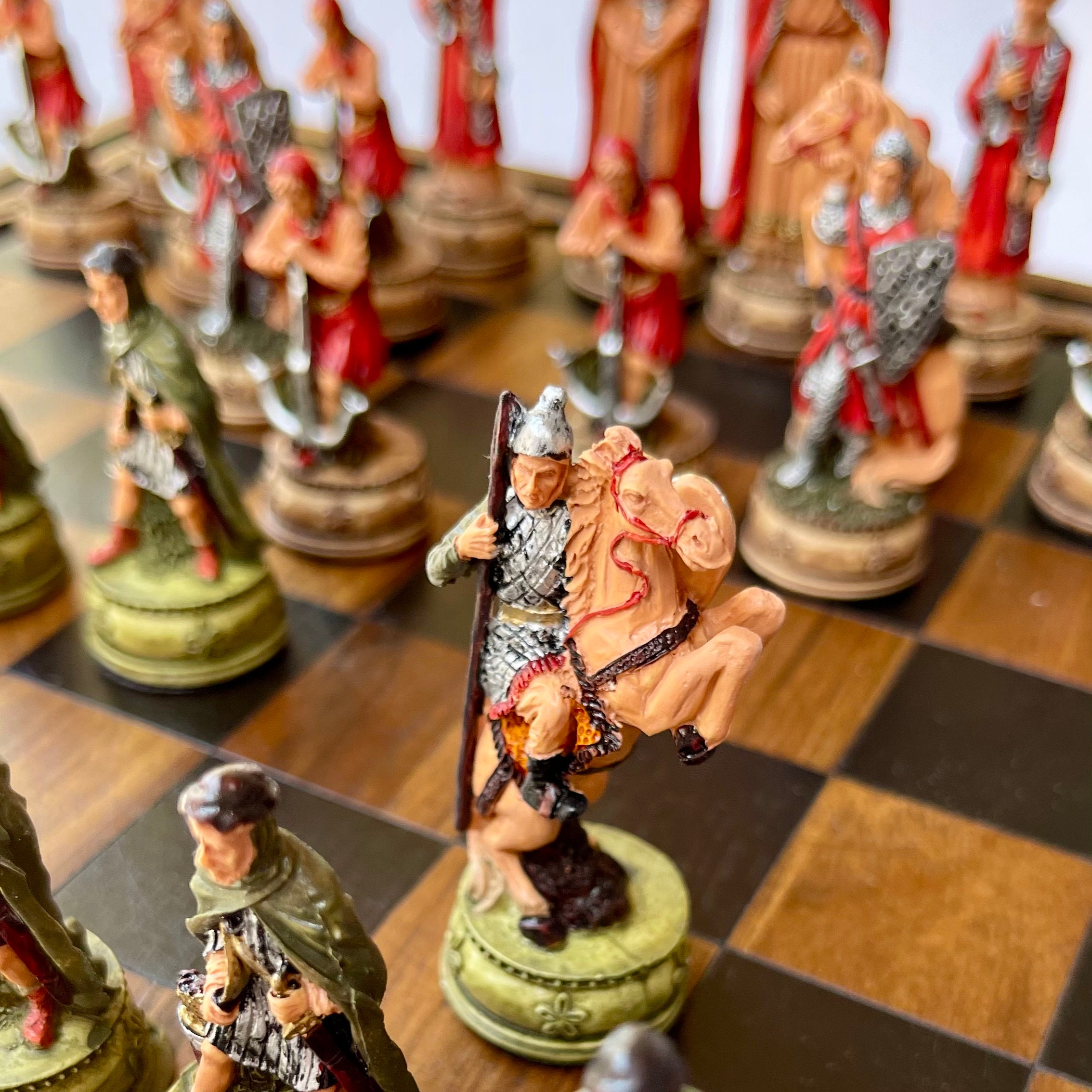 Camelot Chess Set with Handmade solid wood Chess Board Will | Etsy