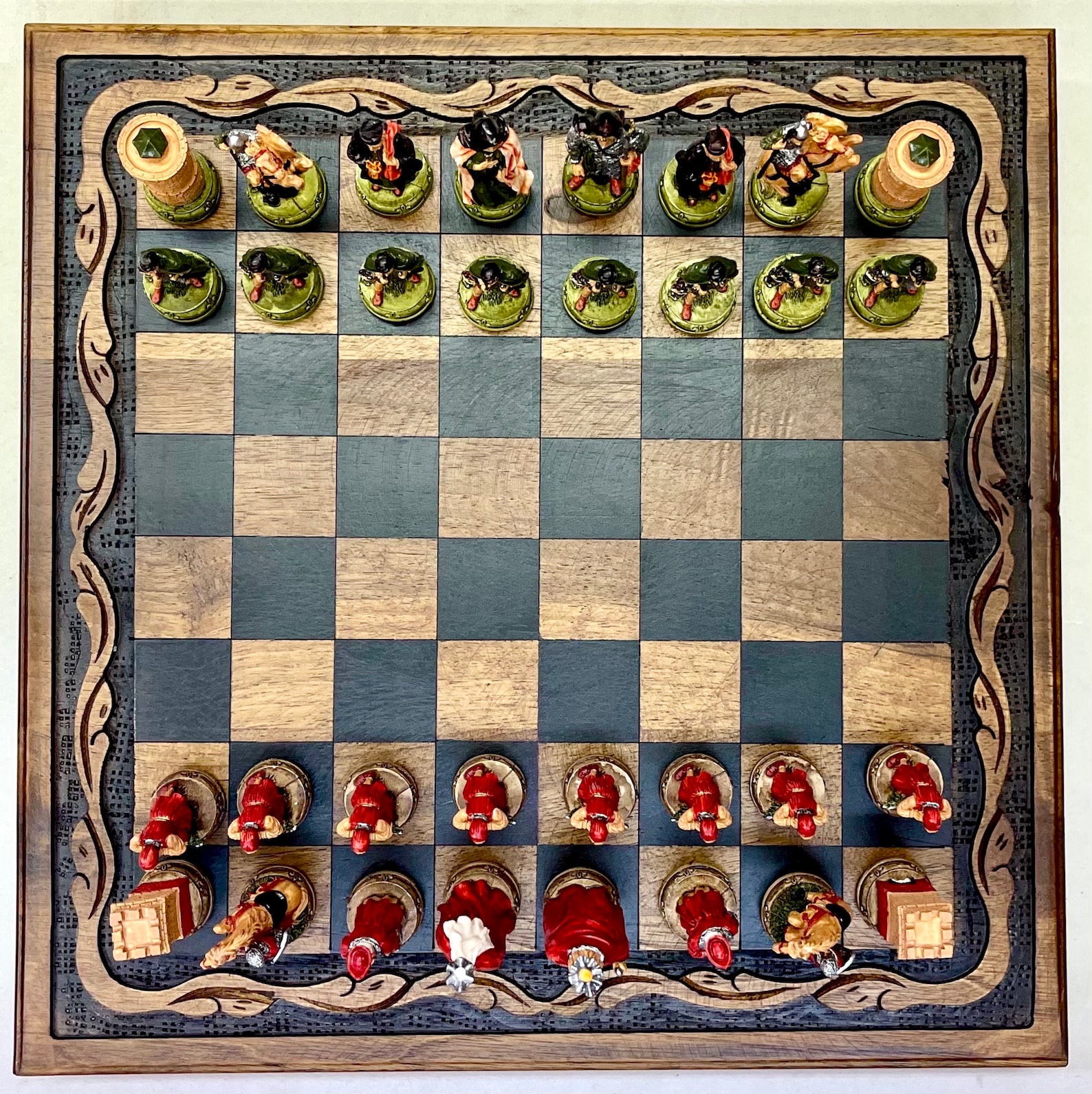 Camelot Chess Set with Handmade solid wood Chess Board Will | Etsy