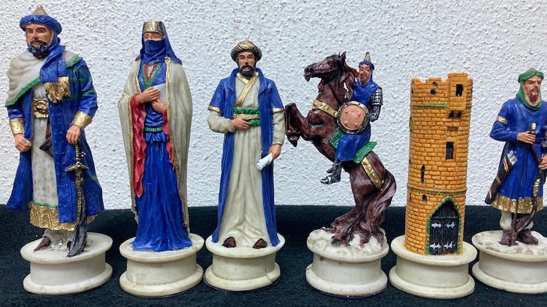 17.7 Crusaders Chess Set Handmade Painted Will Be - Etsy