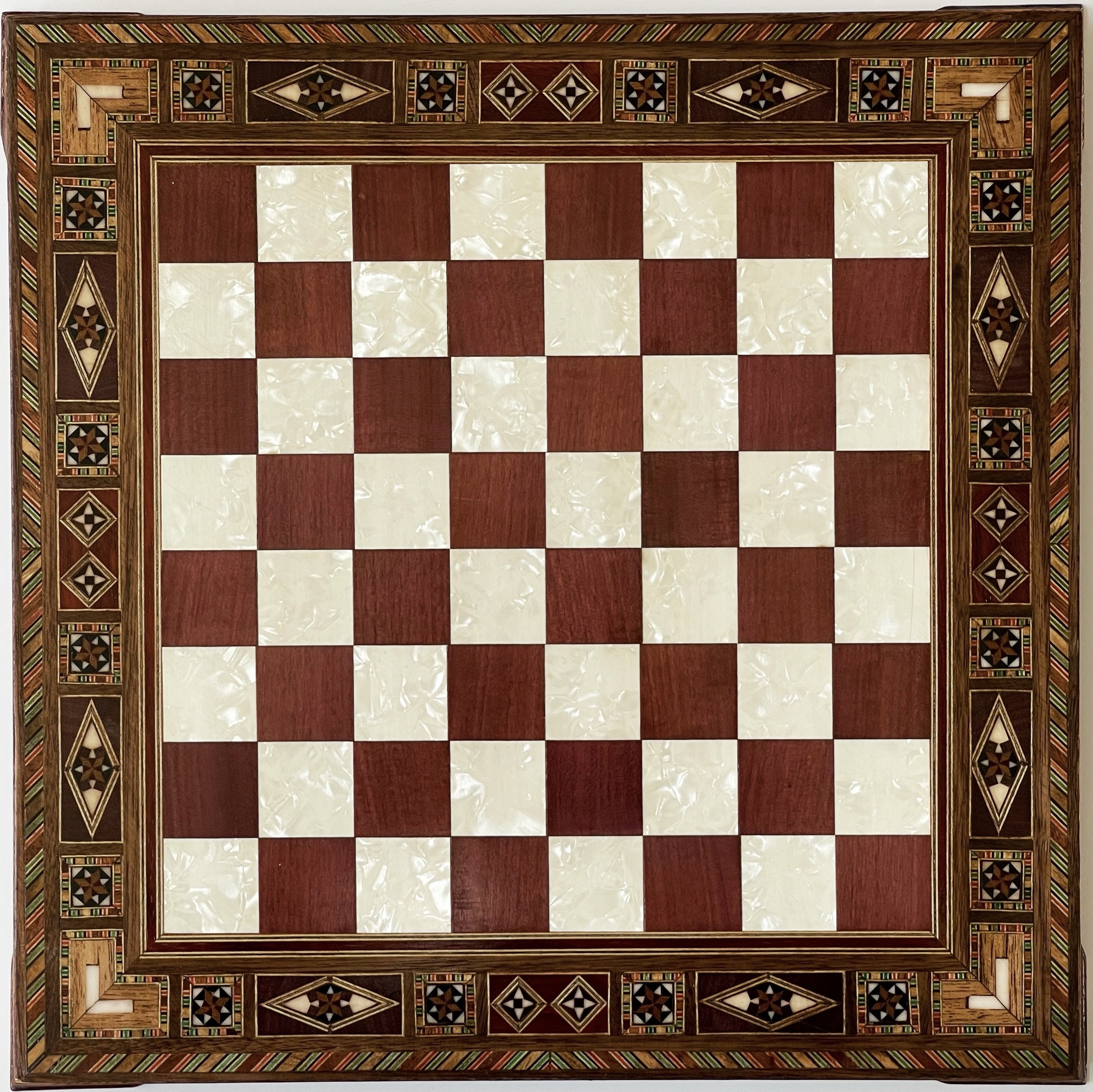 Handmade Inlaid Solid Wood Checkers & Chess Set With Premium - Etsy