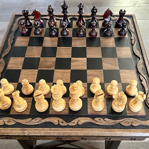 Chess Set Handmade Wooden Chess Set Elegant Home Decor Chess Set Wooden ...