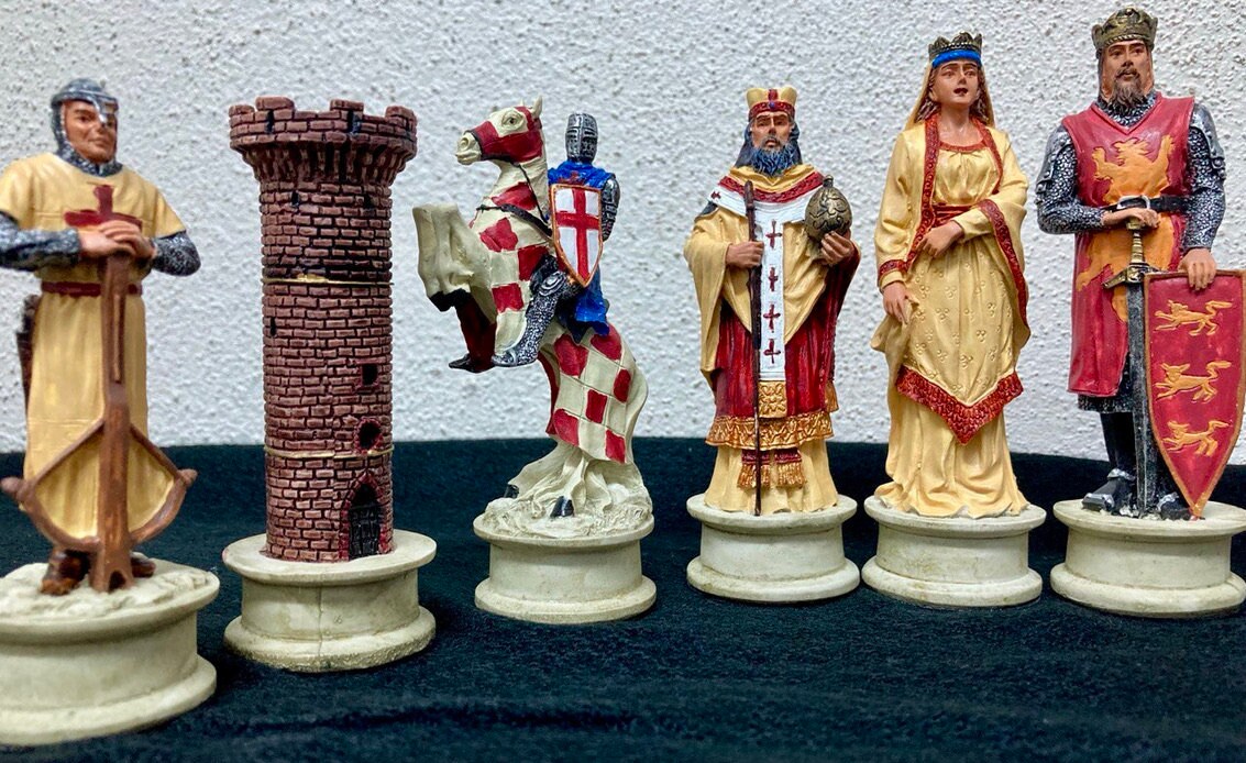 17.7 Crusaders Chess Set Handmade Painted Will Be - Etsy Canada