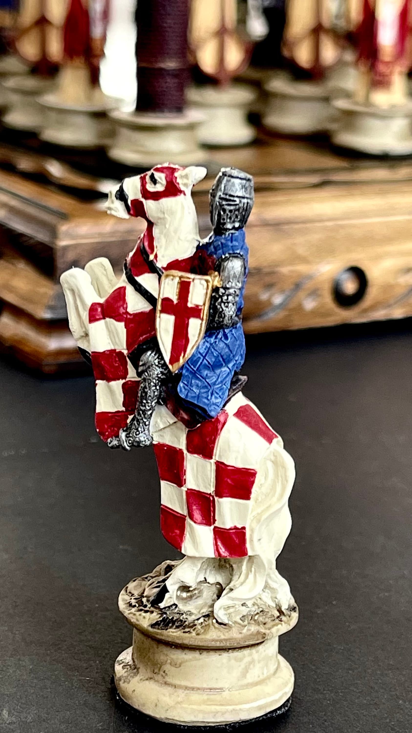 Crusaders Chess Set With Handmade Solid Wood Chess Board - Etsy Australia