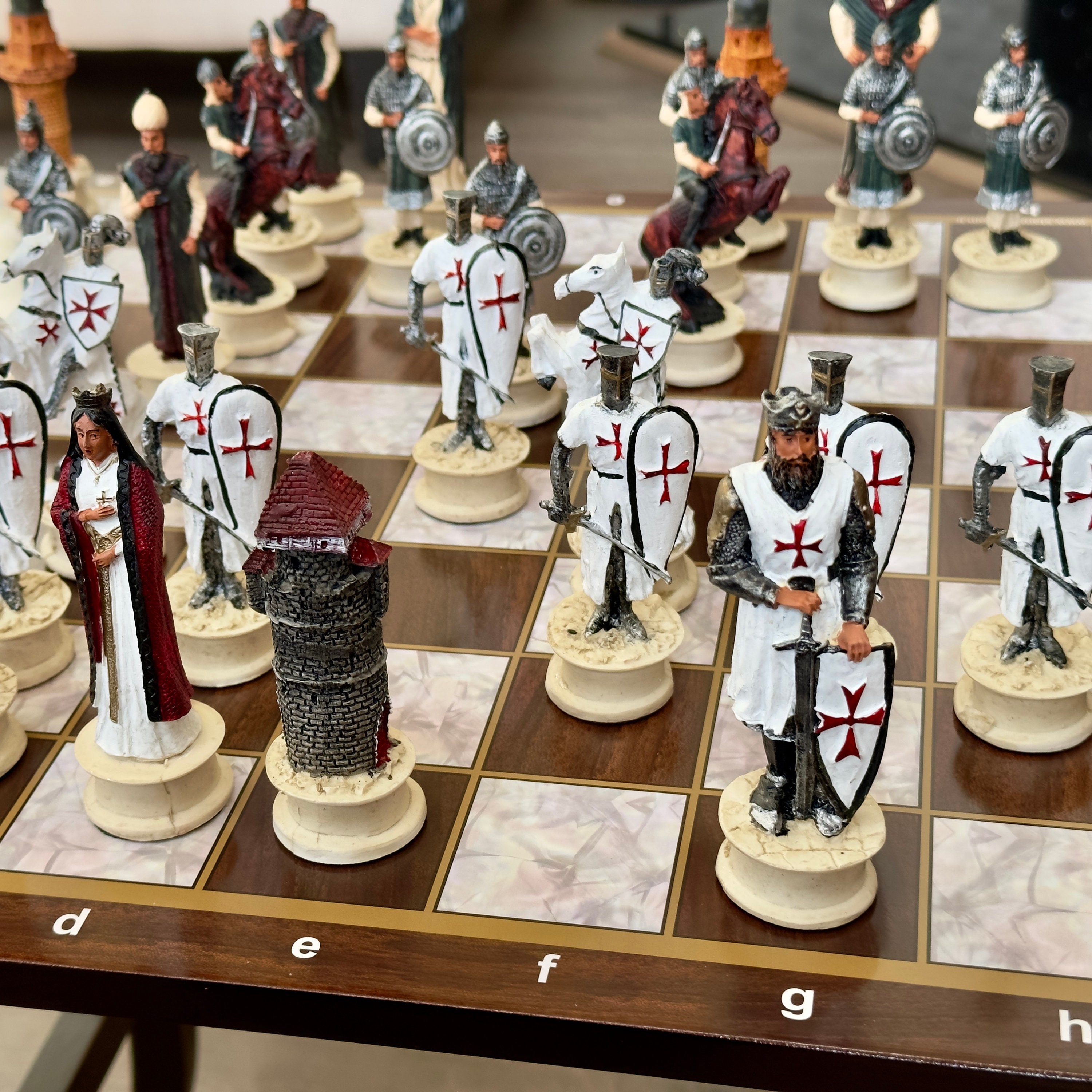 17.5 Crusaders and Ottomans Handmade Hand Painted Chess - Etsy