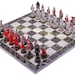 Knights Templar Chess Set, Crusaders Themed Hand Painted Figures ...
