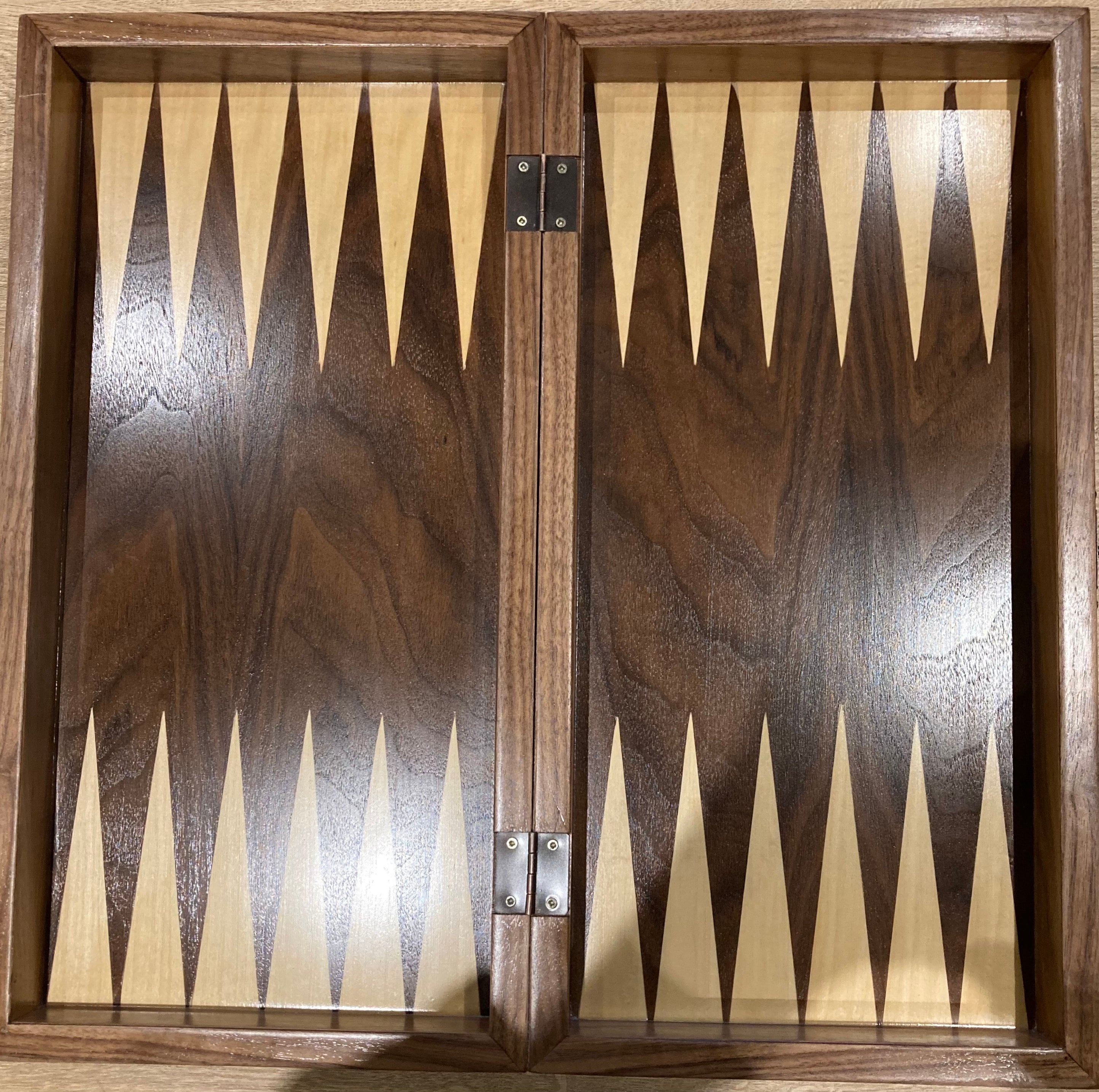 Handmade Walnut Turkish Backgammon Set, Traditional Inlaid Wood Tavla ...