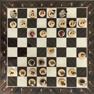Undead Battlefront: Hand-painted Zombie & Slayer Chess Set With Walnut ...