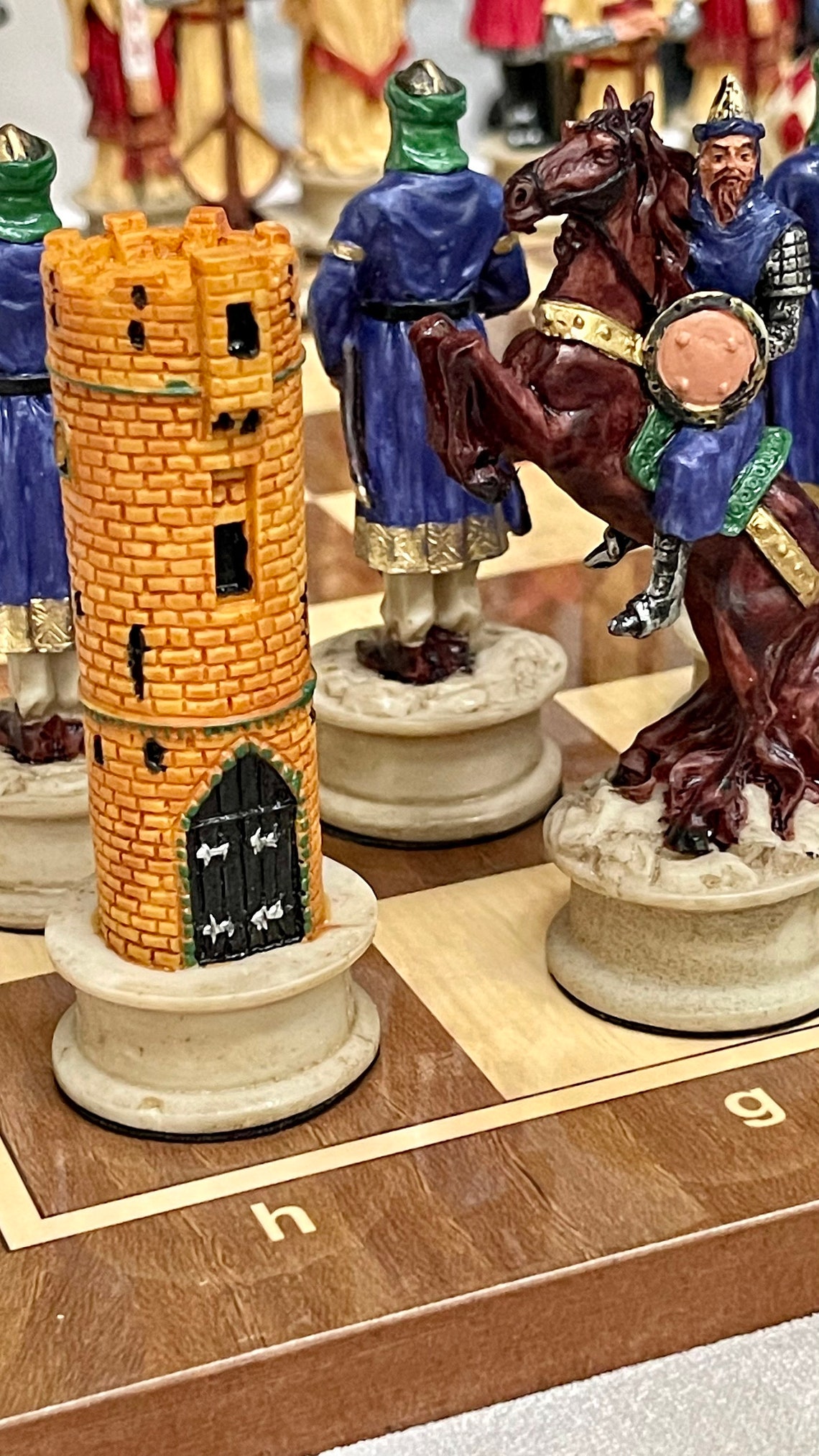 17.7 Crusaders Chess Set Handmade Painted Will Be - Etsy
