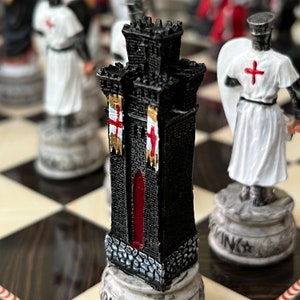 Knights Templar Chess Set Historical Game Chess Set Crusaders Chess ...