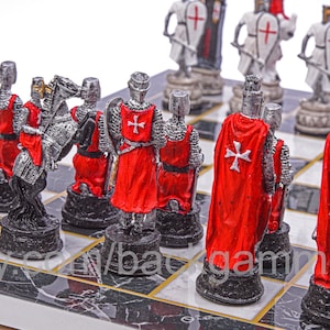 Knights Templar Crusaders Chess Set Luxury Crusaders Set Knights Chess ...
