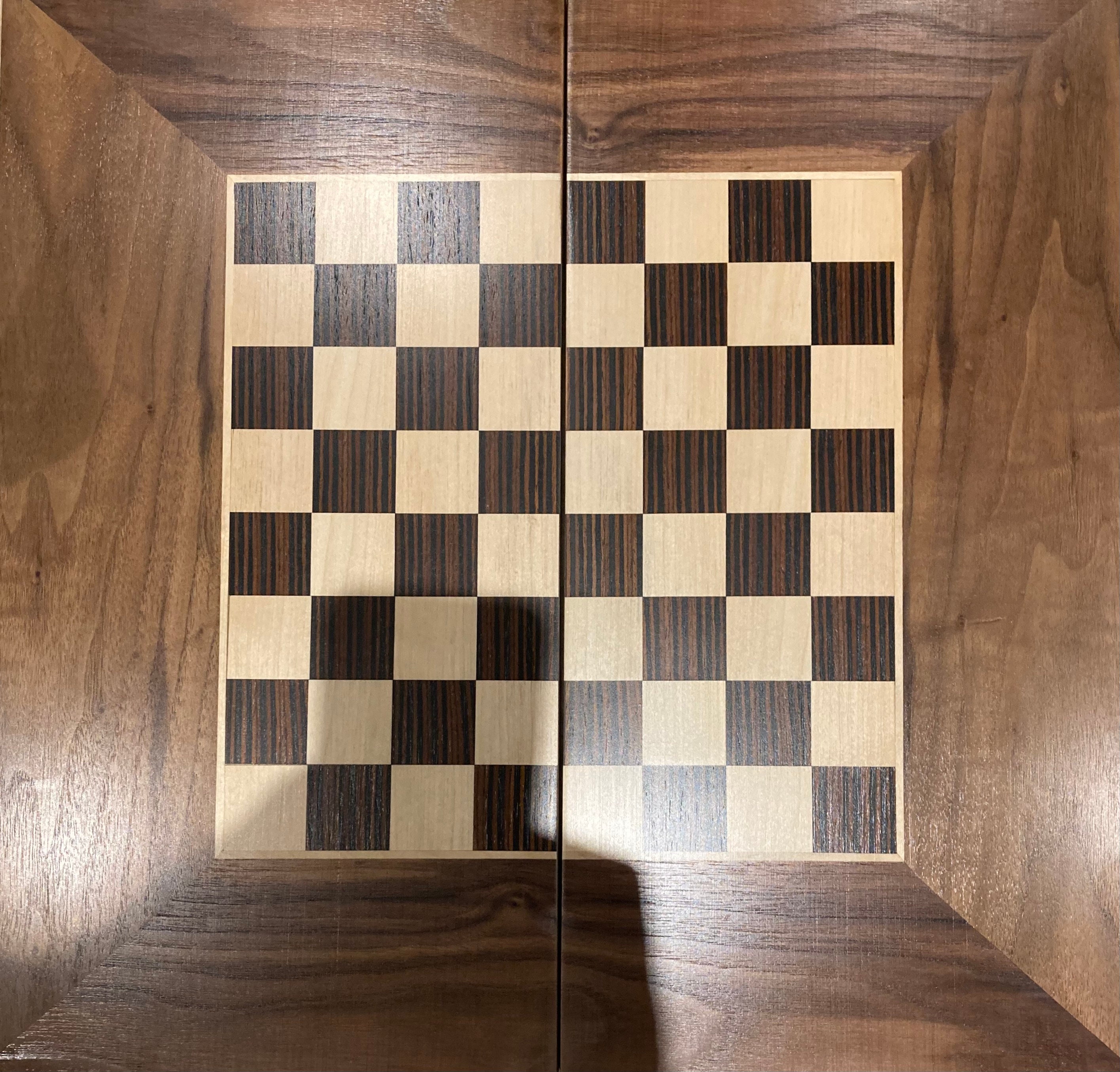 Handmade Walnut Turkish Backgammon Set, Traditional Inlaid Wood Tavla ...