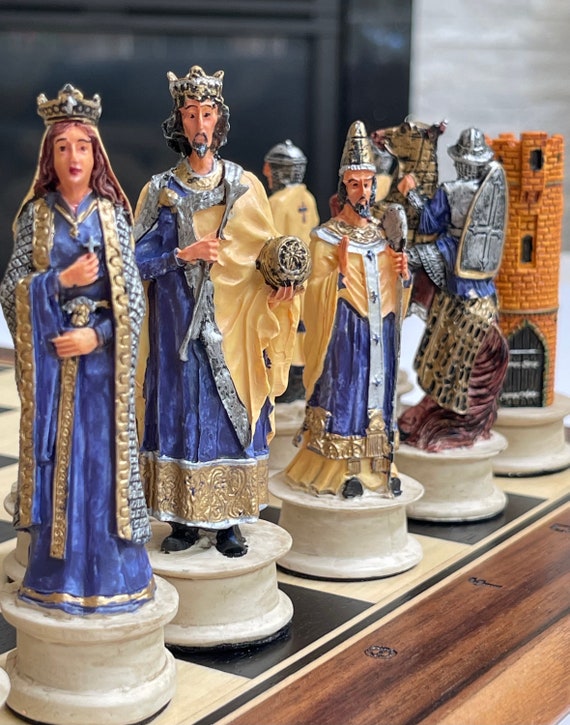 Byzantine and Ottomans Chess Set With Handmade Solid Wood - Etsy