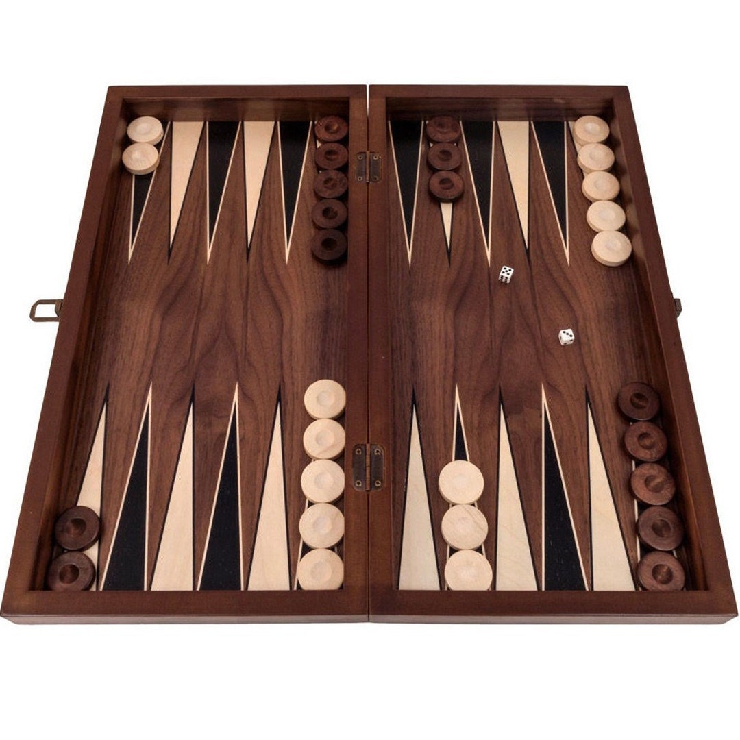 Backgammon Handmade Walnut Wooden Turkish Backgammon 19.7 Inc Premium ...