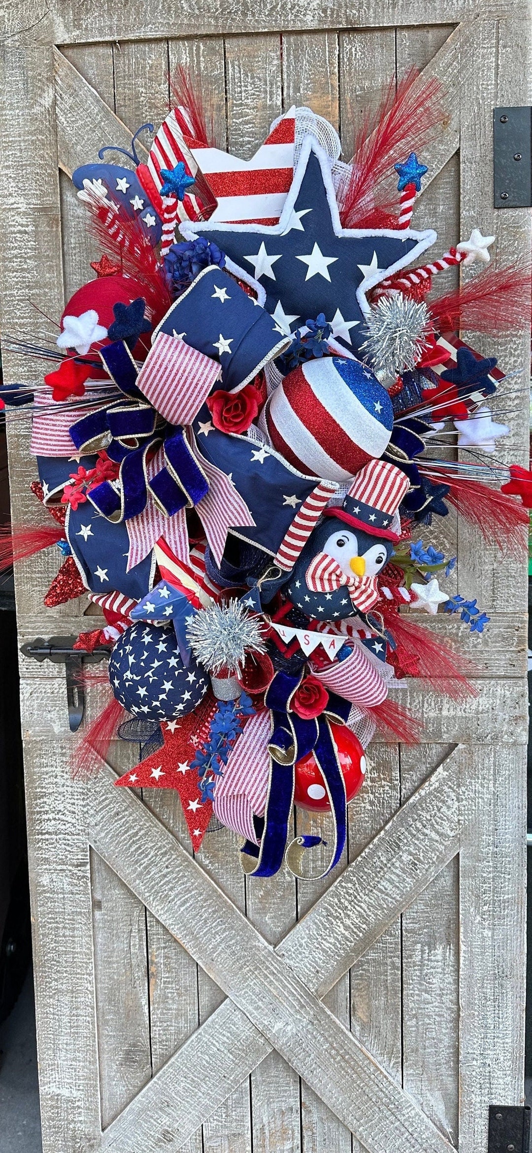 Patriotic Swag, 4thofjuly Swag, Fourth of July Wreath, Independence Day ...