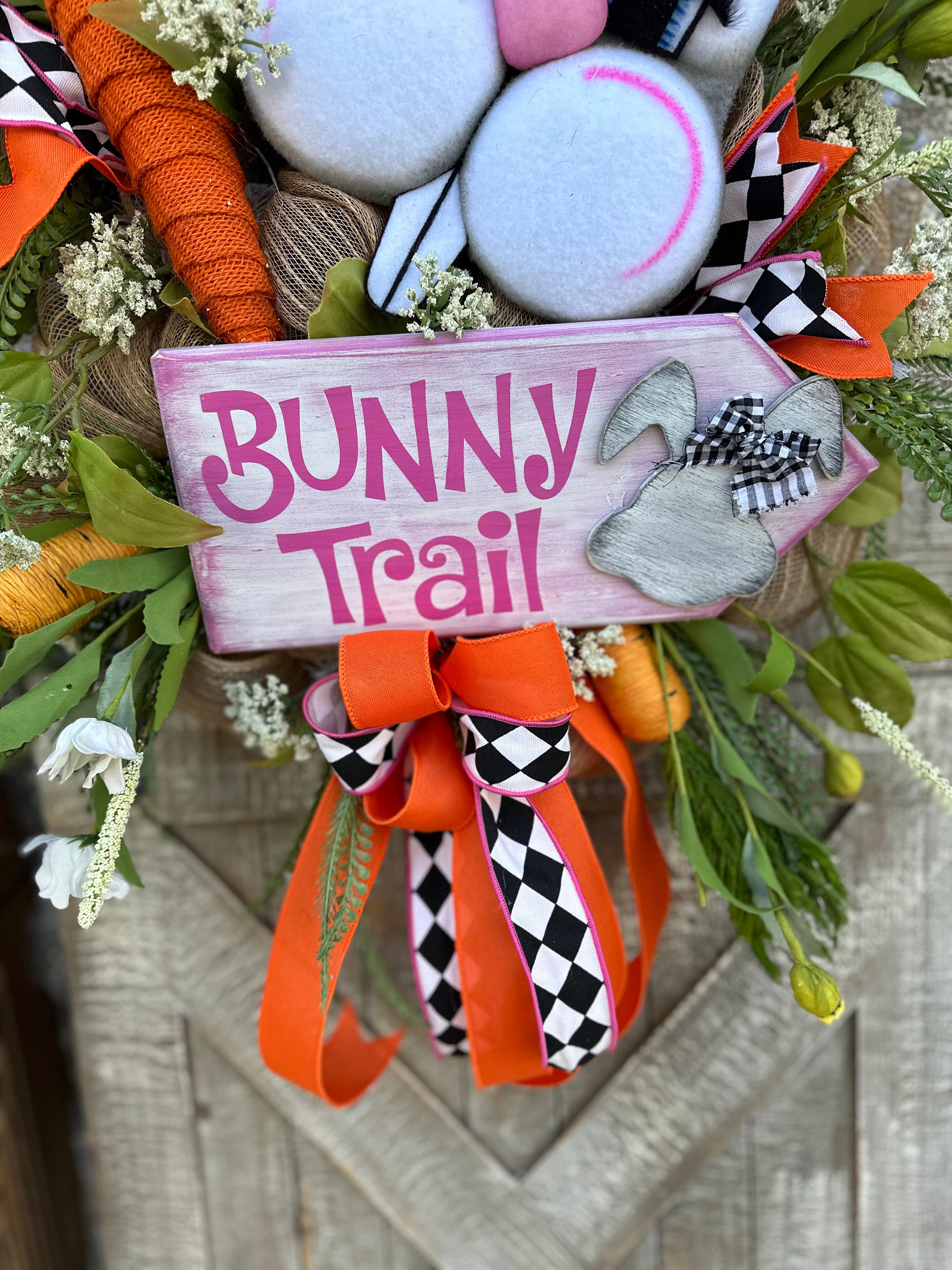 Easter Bunny Wreath, Easter Wreath, Bunny Wreath, Easter Decor, Easter ...
