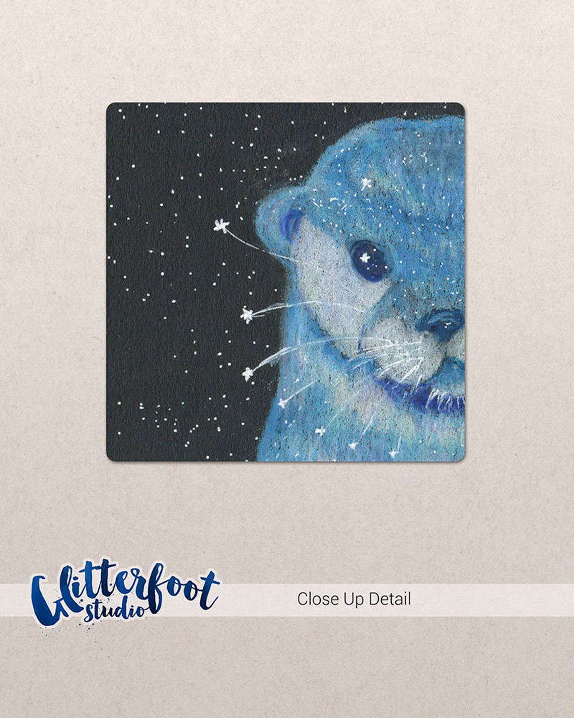 Otter Space Celestial Art Space Otter Otter Art Print - Etsy