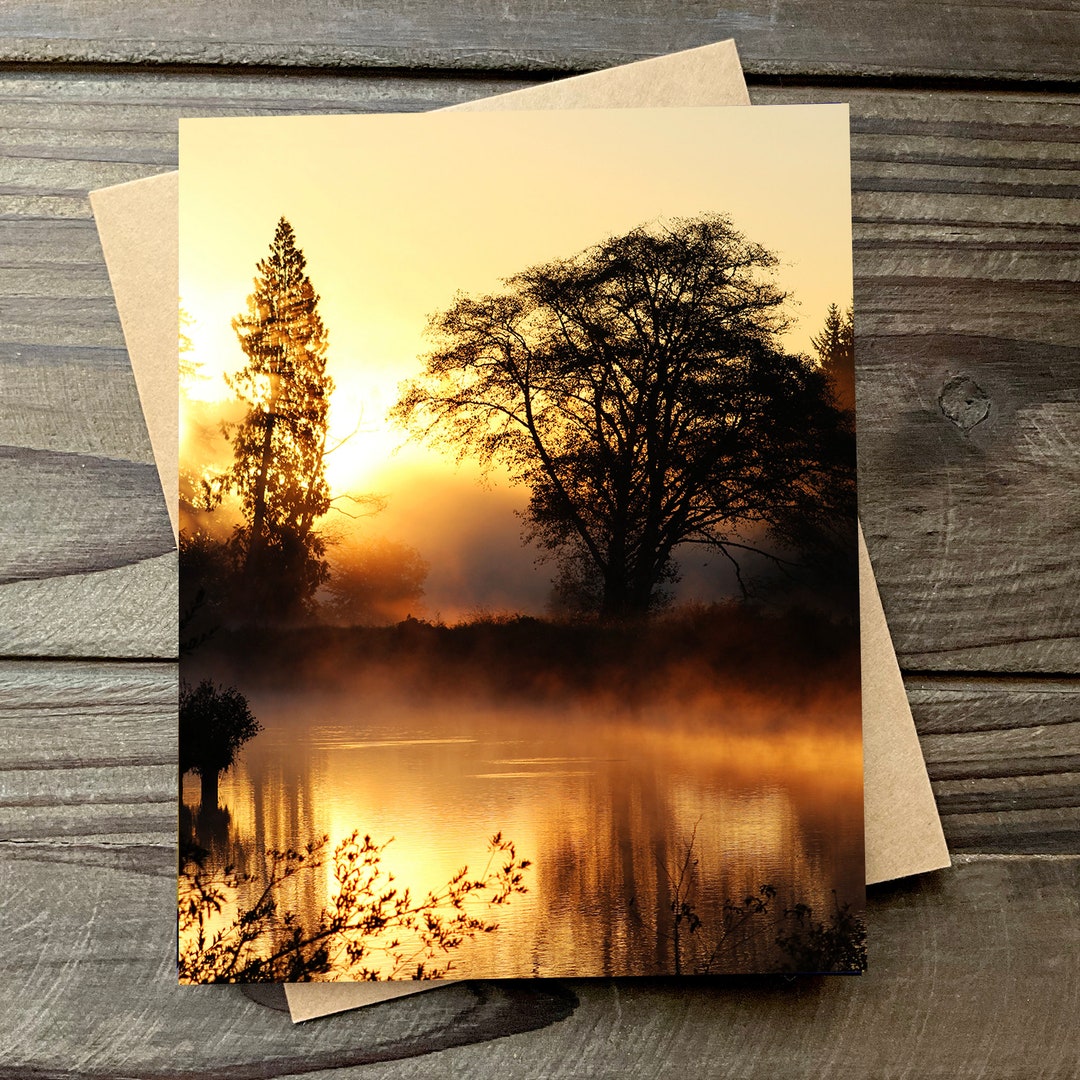 Sunrise Photo Card, Blank Greeting Card, Notecard With Envelope, Nature ...