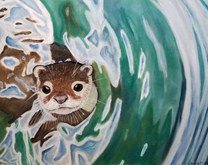 Otter Watercolor Art Print by Lisa Whitehouse - Sea Otter Painting ...
