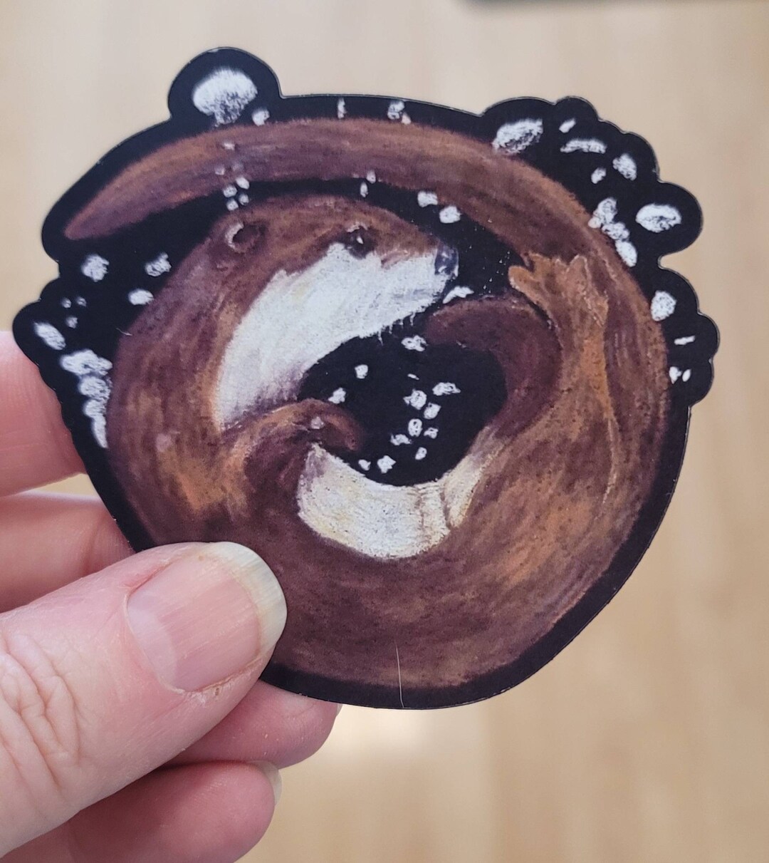 Otter Magnet, Refrigerator Magnet, Otter Art - Etsy