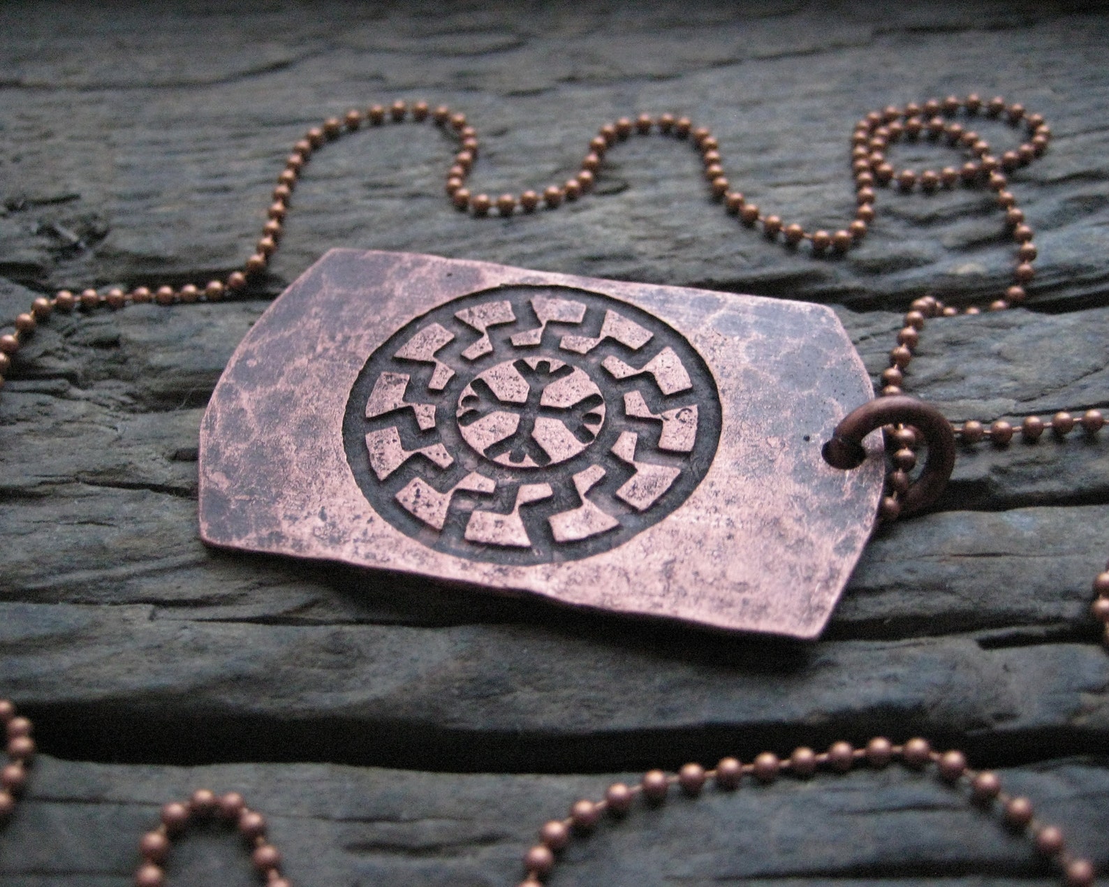 Sun Wheel Symbol Black Sun Necklace Slavic Wheel of Sun Nordic | Etsy