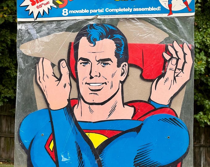 1970s Life Size Superman Jointed Giant Display DC Comics Man of Steel ...