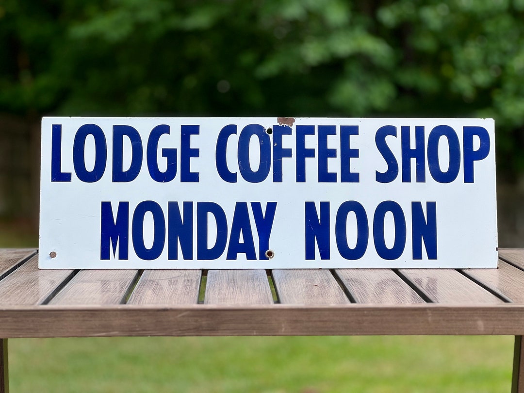 1940s Porcelain Lodge Coffee Shop Sign - Etsy