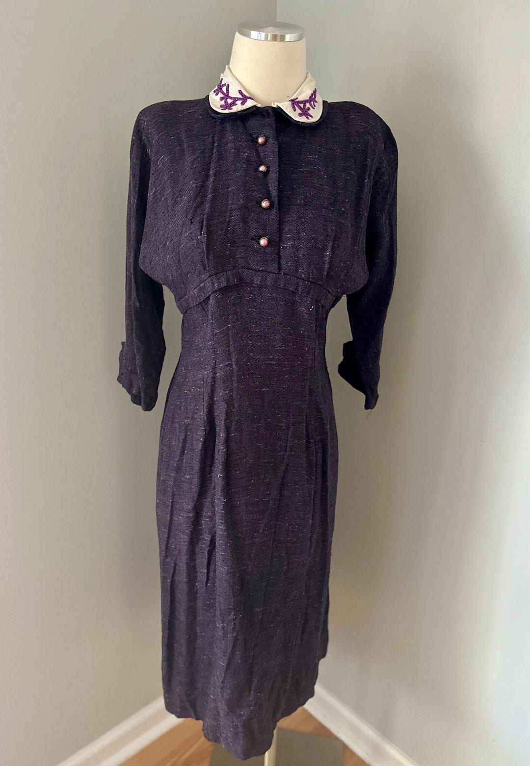 50s Purple Toni Hunt Dress - Etsy