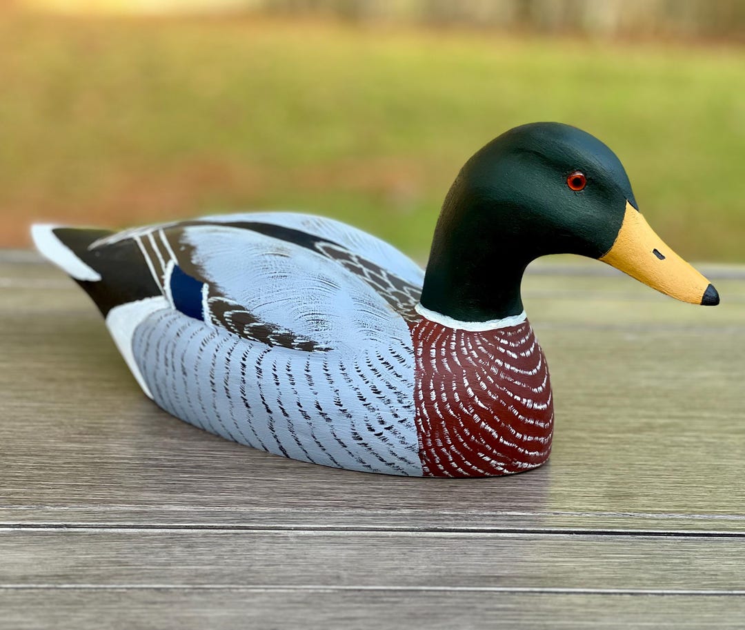 Original Roy L White Drake Mallard Hand Carved Decoy Knotts Island NC ...
