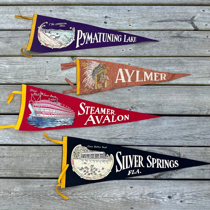 Vintage Felt Pennant - Etsy