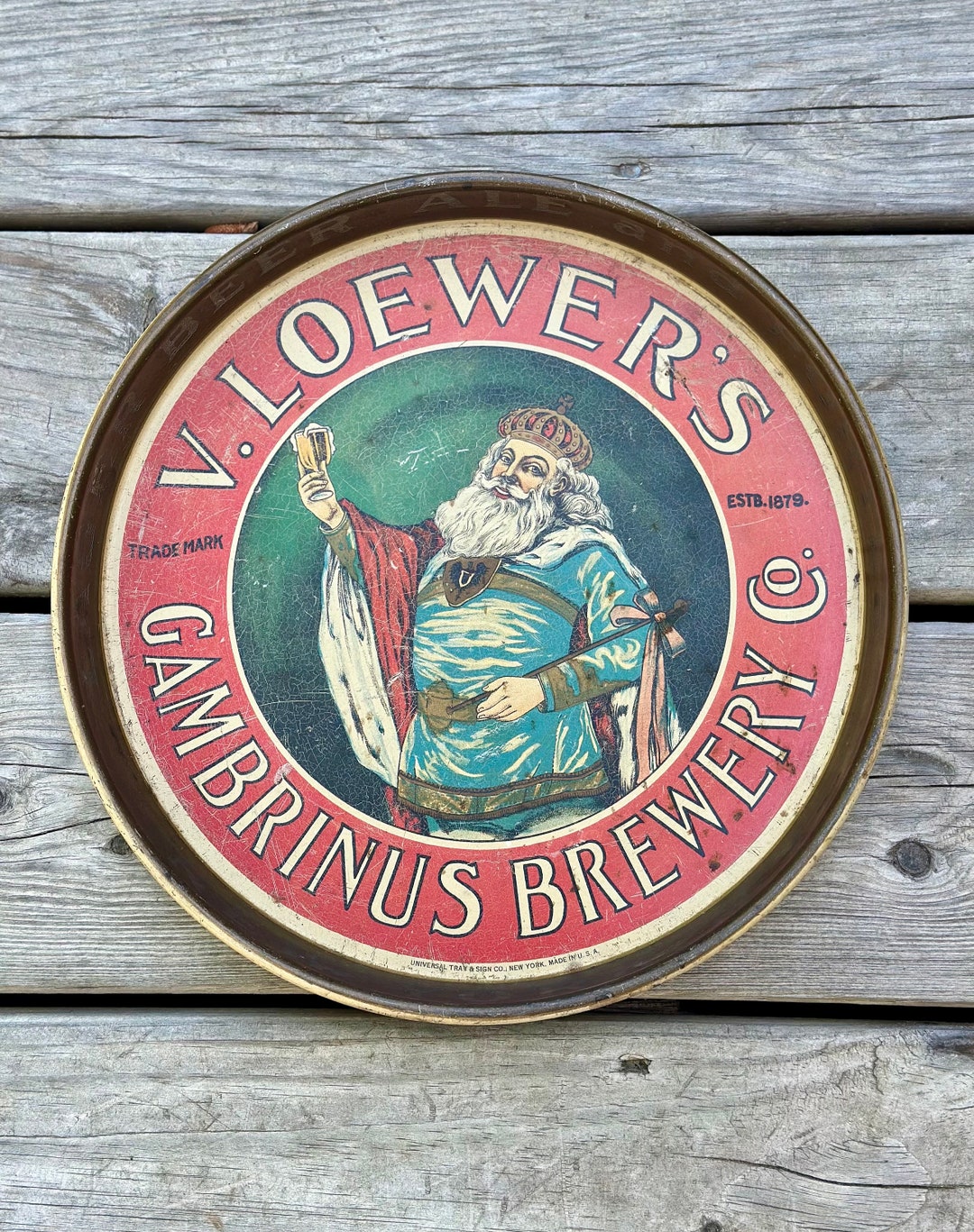 Original V. Loewer's Gambrinus Brewery Tray - Etsy