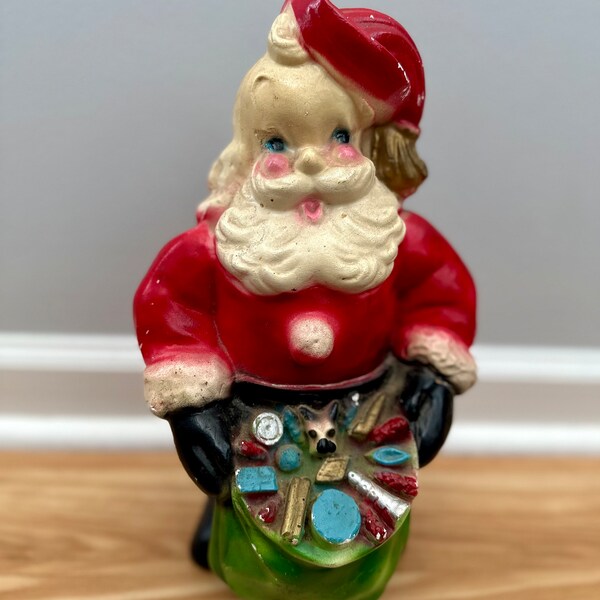 Chalkware Santa - Etsy