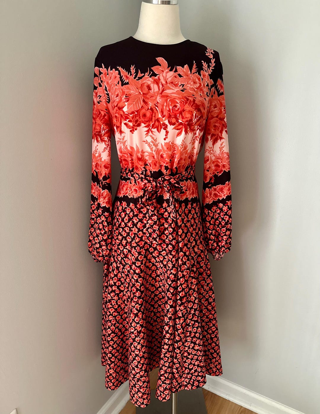 Vintage Edith Flagg Dress & Matching Scarf - Etsy