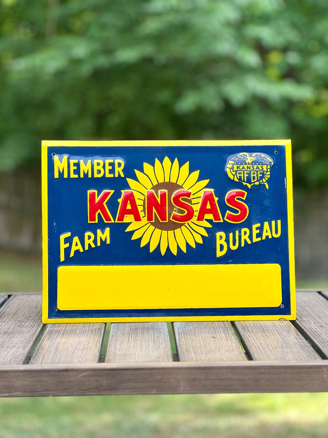 1950s Embossed Kansas Farm Bureau Sign - Etsy