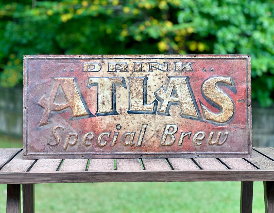 1930s Prohibition Era Atlas Special Brew Beer Sign Chicago Illinois - Etsy