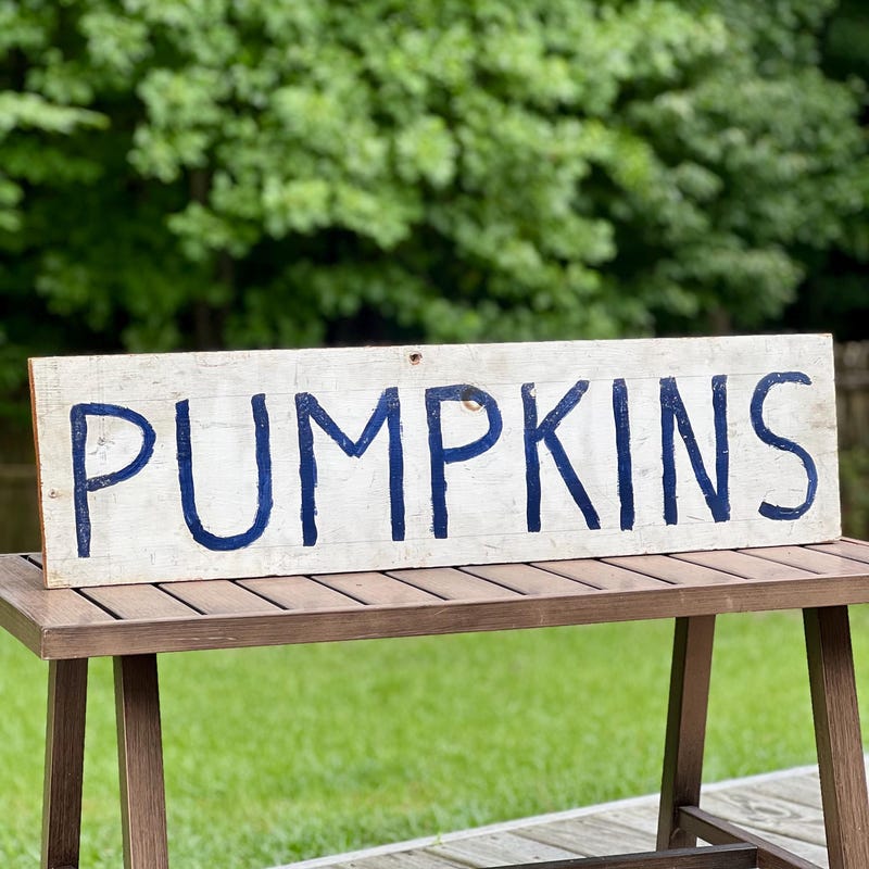 Wood Pumpkin Sign - Etsy