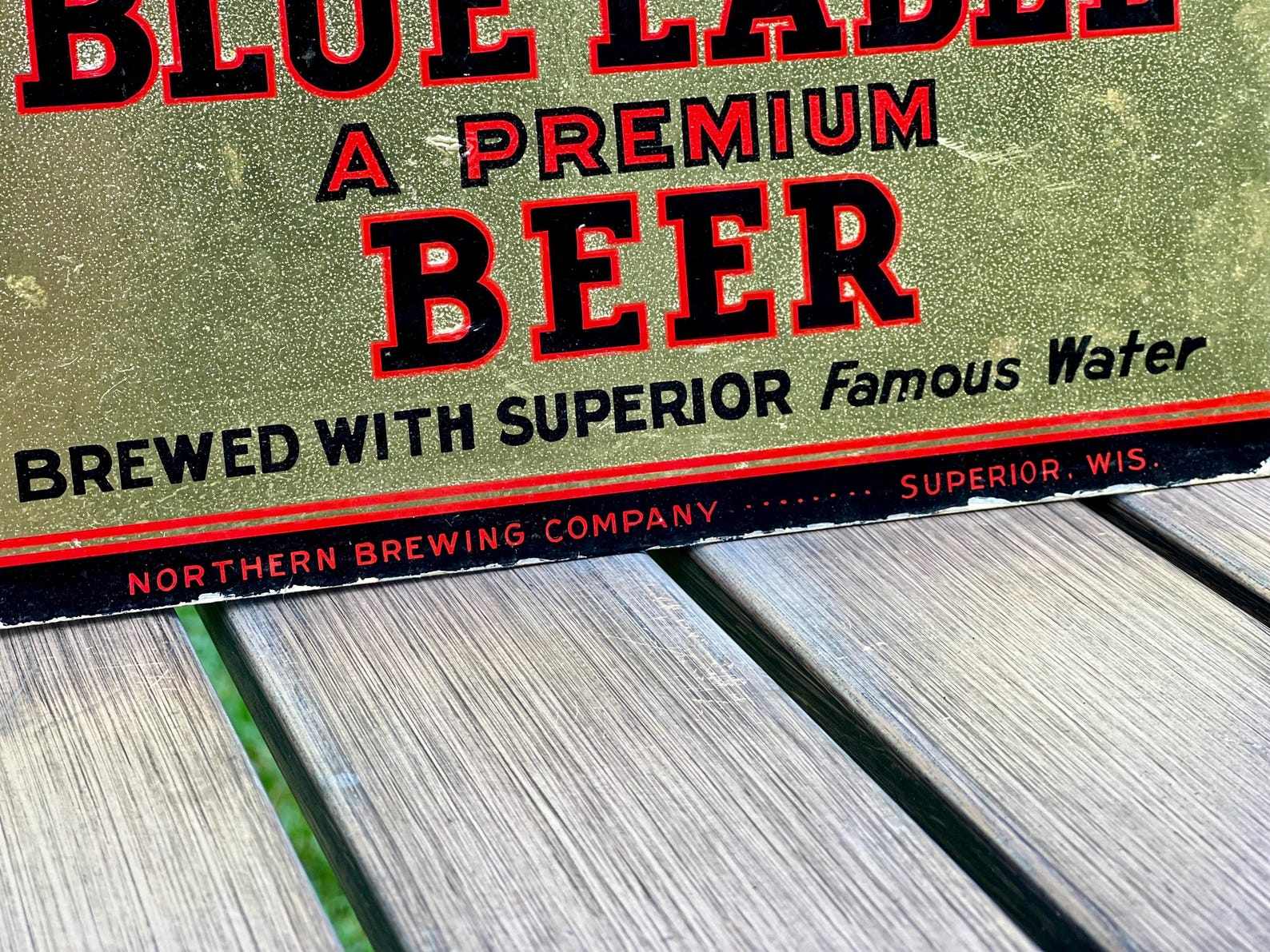 1960s Northern Brewing Company Cardboard Beer Sign Superior Wisconsin ...