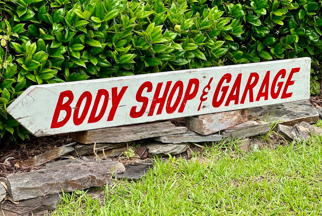 Original Body Shop & Garage Wood Sign - Etsy