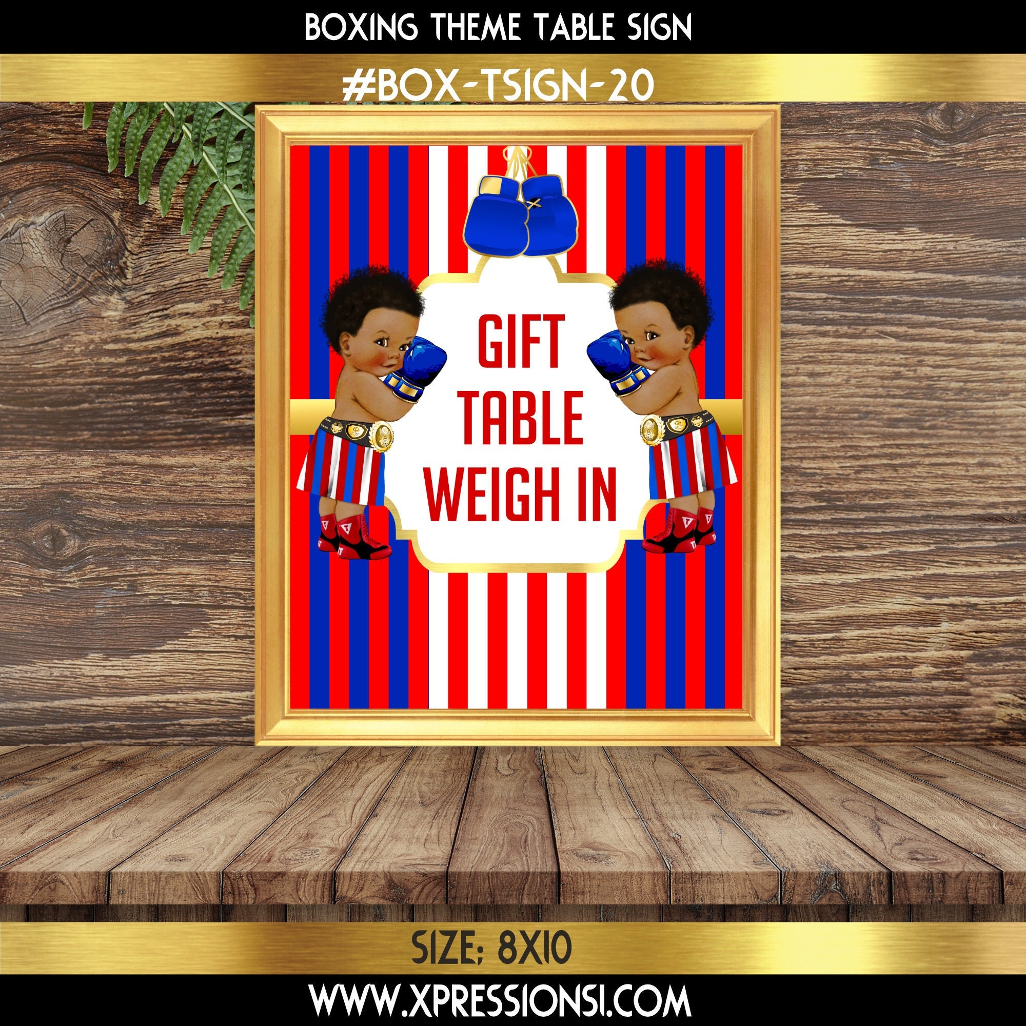 Boxing Theme Table Signage Boxing Theme Gift Table Sign - Etsy