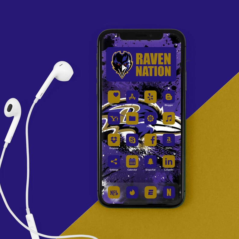 Baltimore Ravens Ios14 Icon Theme Pack Ios14 Icons Bundle - Etsy