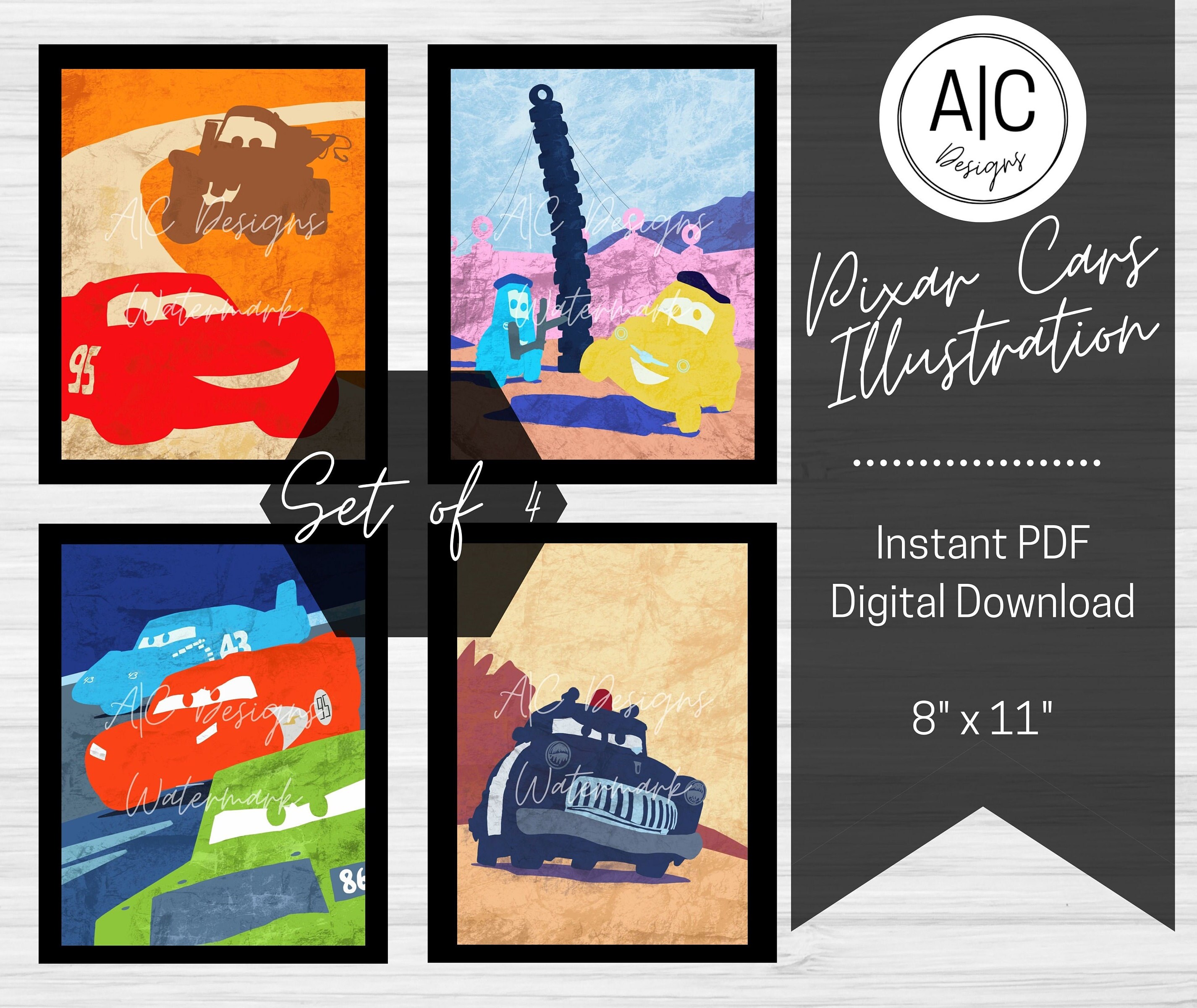 Cars Illustrations Digital Download - Etsy
