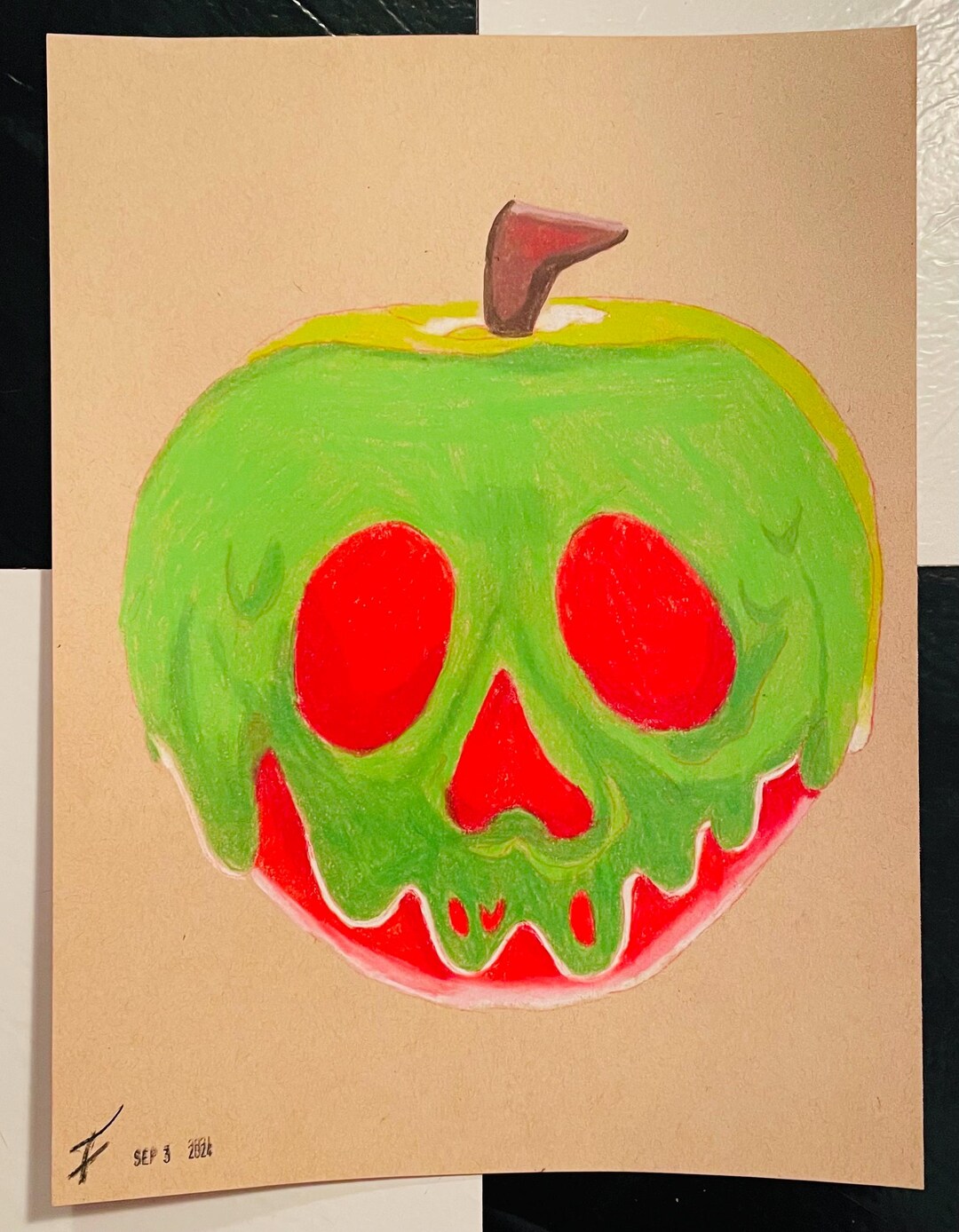 Disney Poison Apple Drawing - Etsy