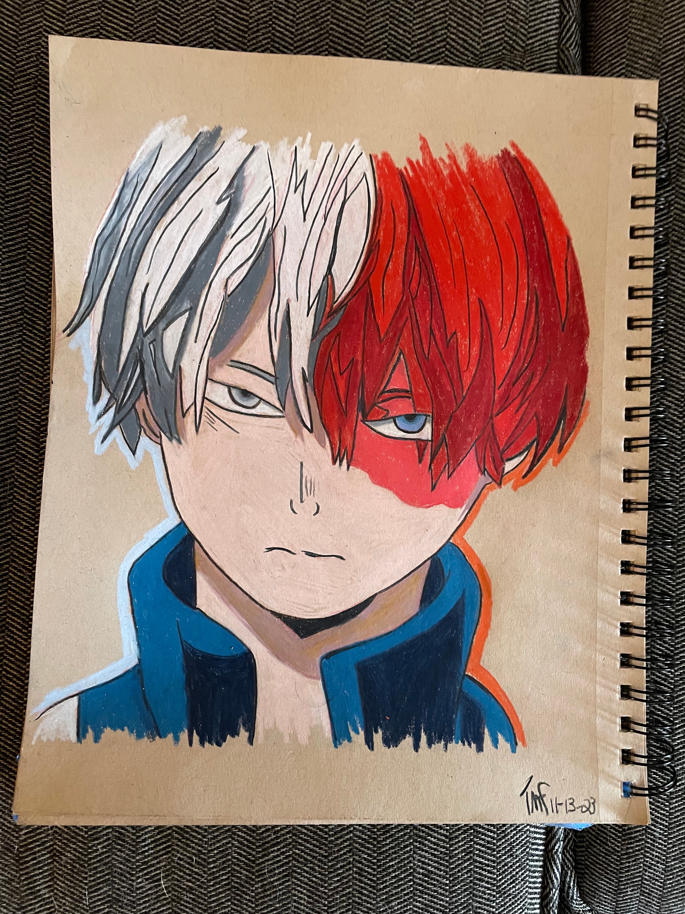 My Hero Academia Shoto Todoroki Drawing - Etsy
