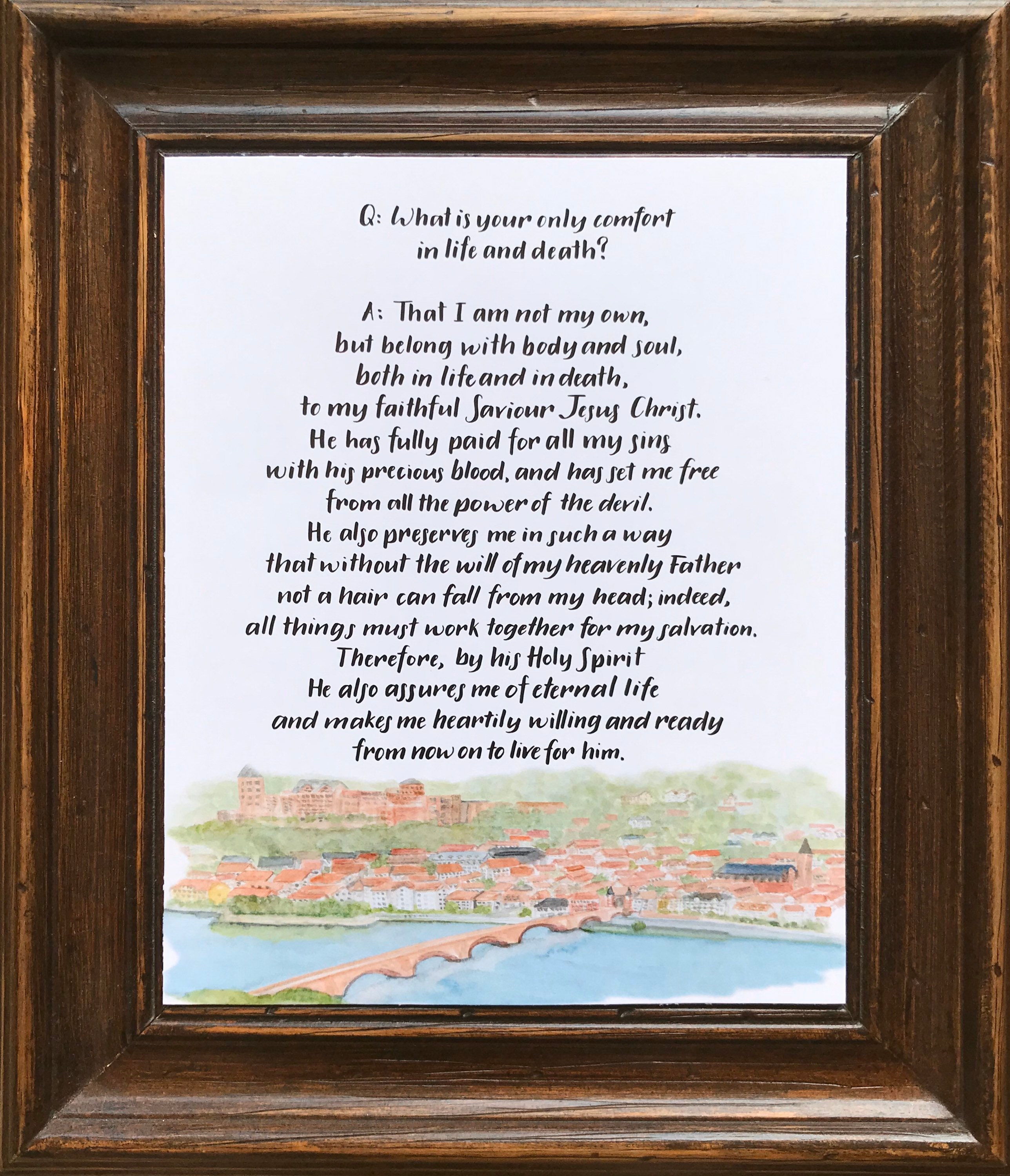 Heidelberg Catechism Question 1 8x10 Art Print - Etsy
