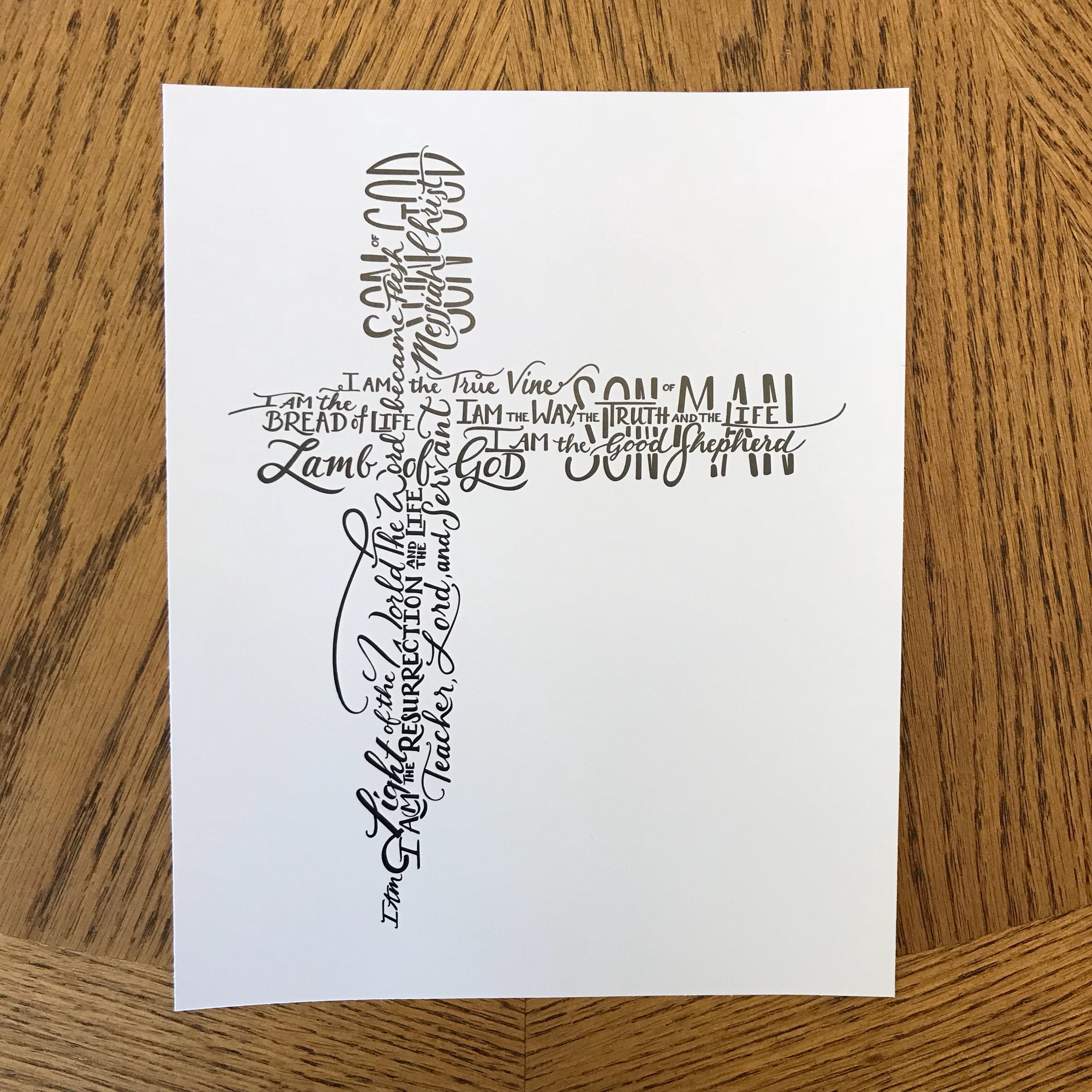 Cross Names of God | 8x10 Print - Etsy
